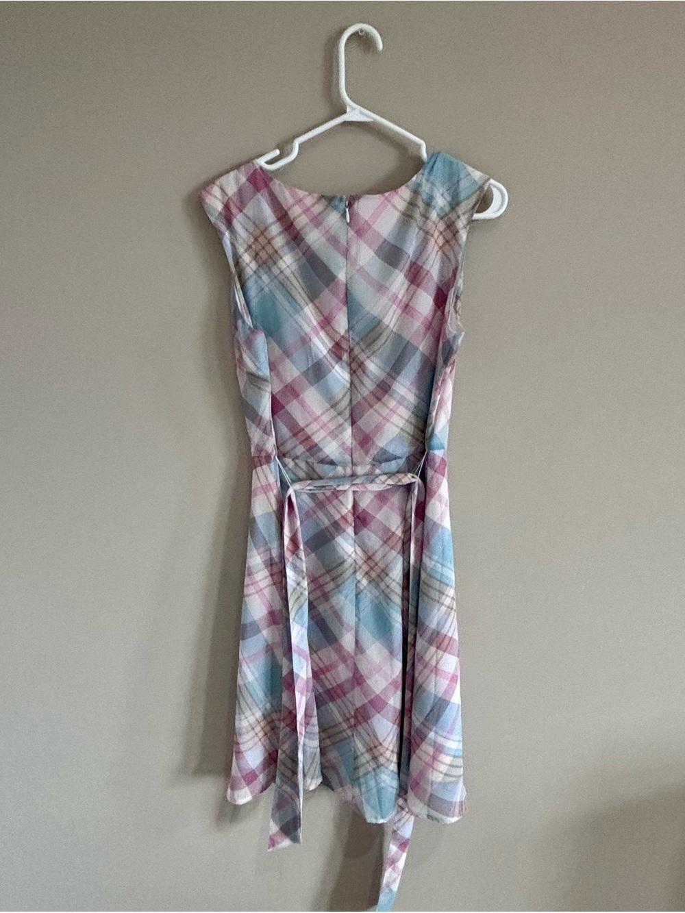 cleo | Dresses | Cleo Pastel Plaid Dress In Pink Blue Cream | Poshmark